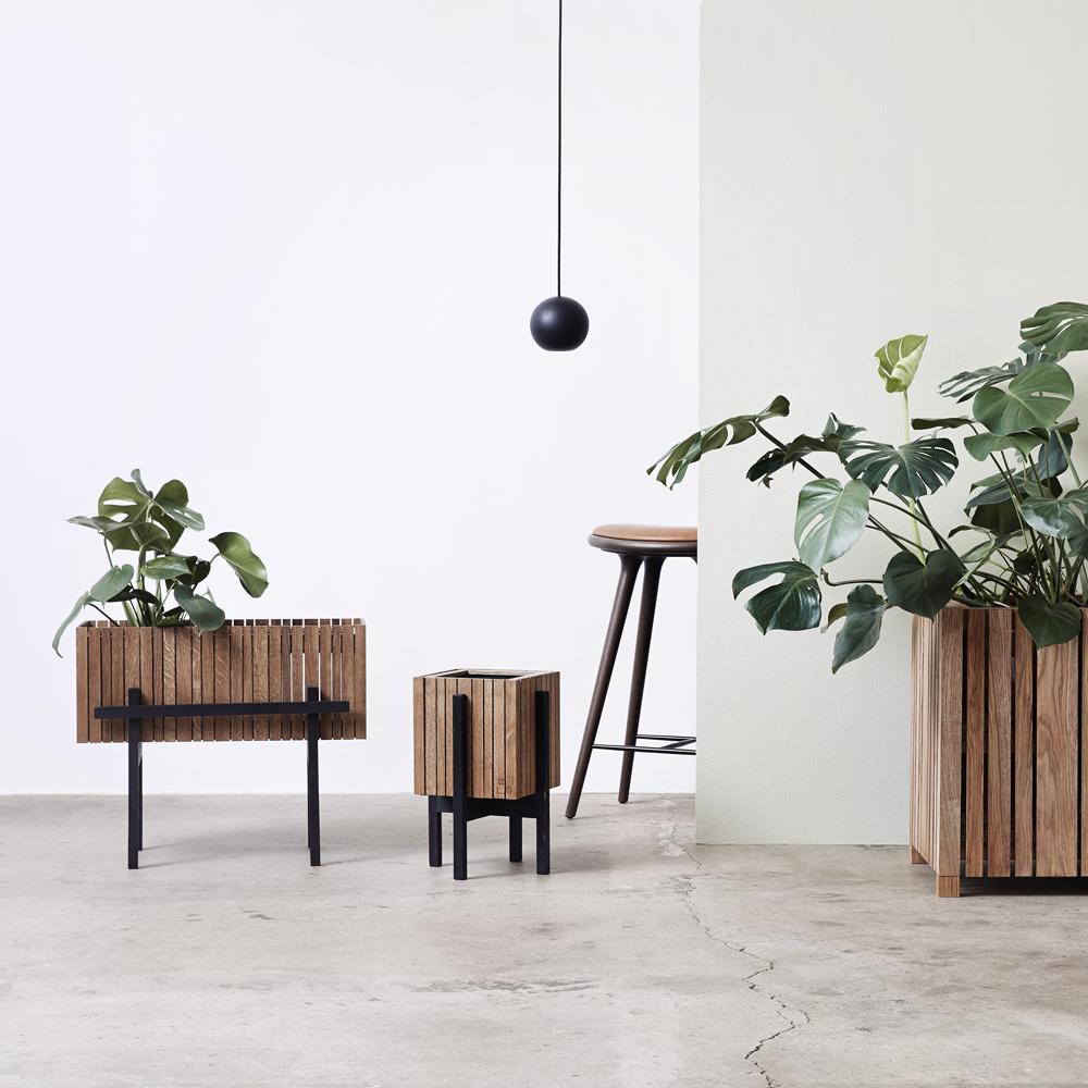 Plantekasser i træ med selvvanding - til udendørs og indendørs brug ...