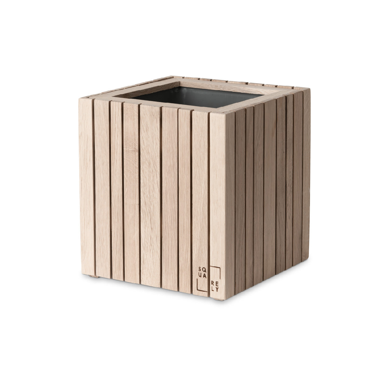 GrowOn Natural Oak | Shop SQUARELY sustainable design self-watering planter