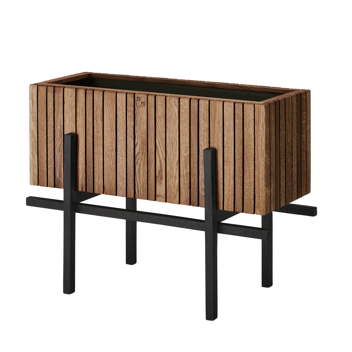 GrowWIDE + StandWIDE Dark Oak | Shop SQUARELY Design Planter with legs